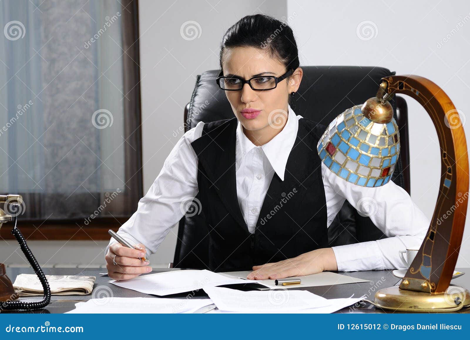 Serious manager stock photo. Image of office, business - 12615012