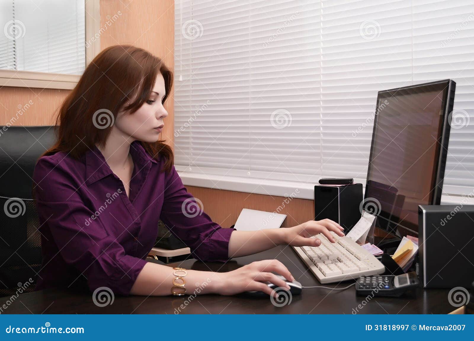 Serious manager. stock image. Image of young, businesswoman - 31818997