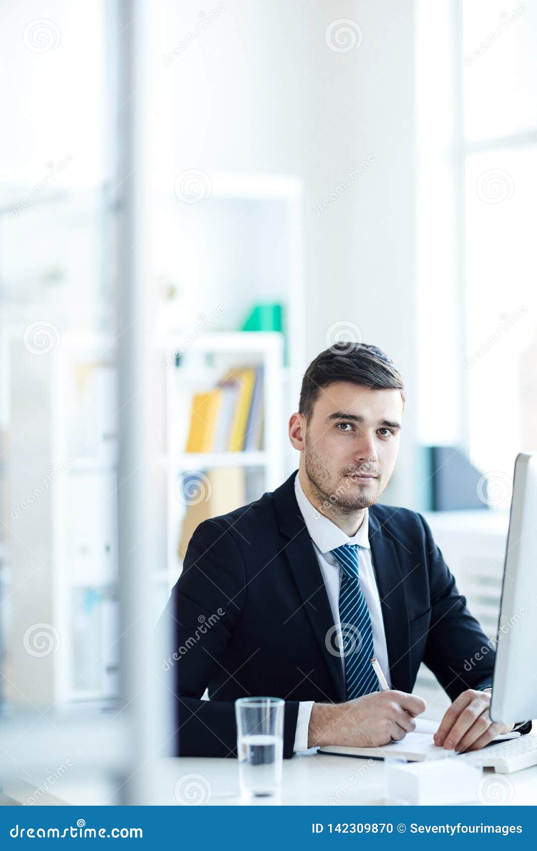 Serious manager stock photo. Image of expertise, corporate - 142309870