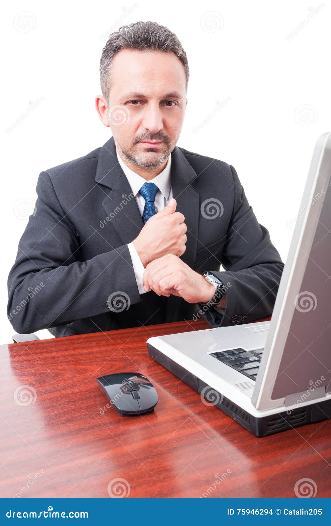 Serious Manager Getting Ready for Meeting Stock Photo - Image of ...