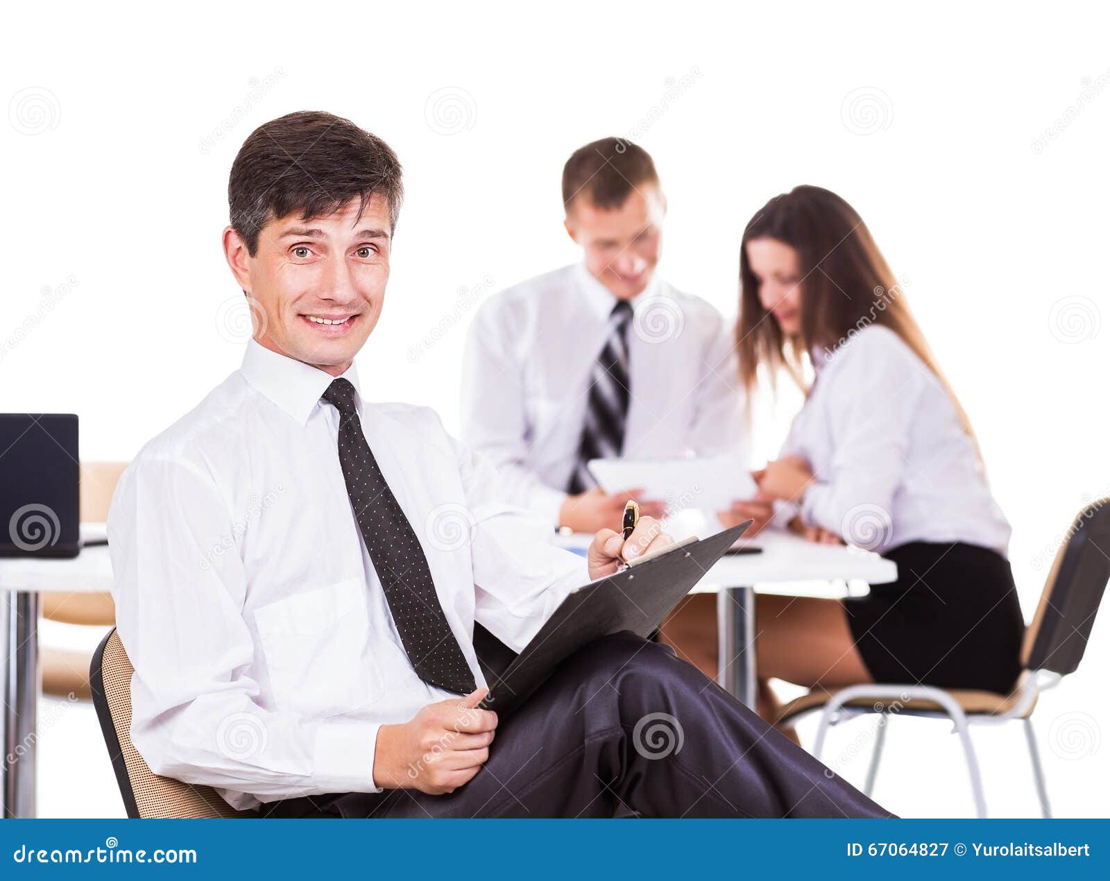 A Serious Meeting of Business Men at the Office. Stock Image - Image of ...