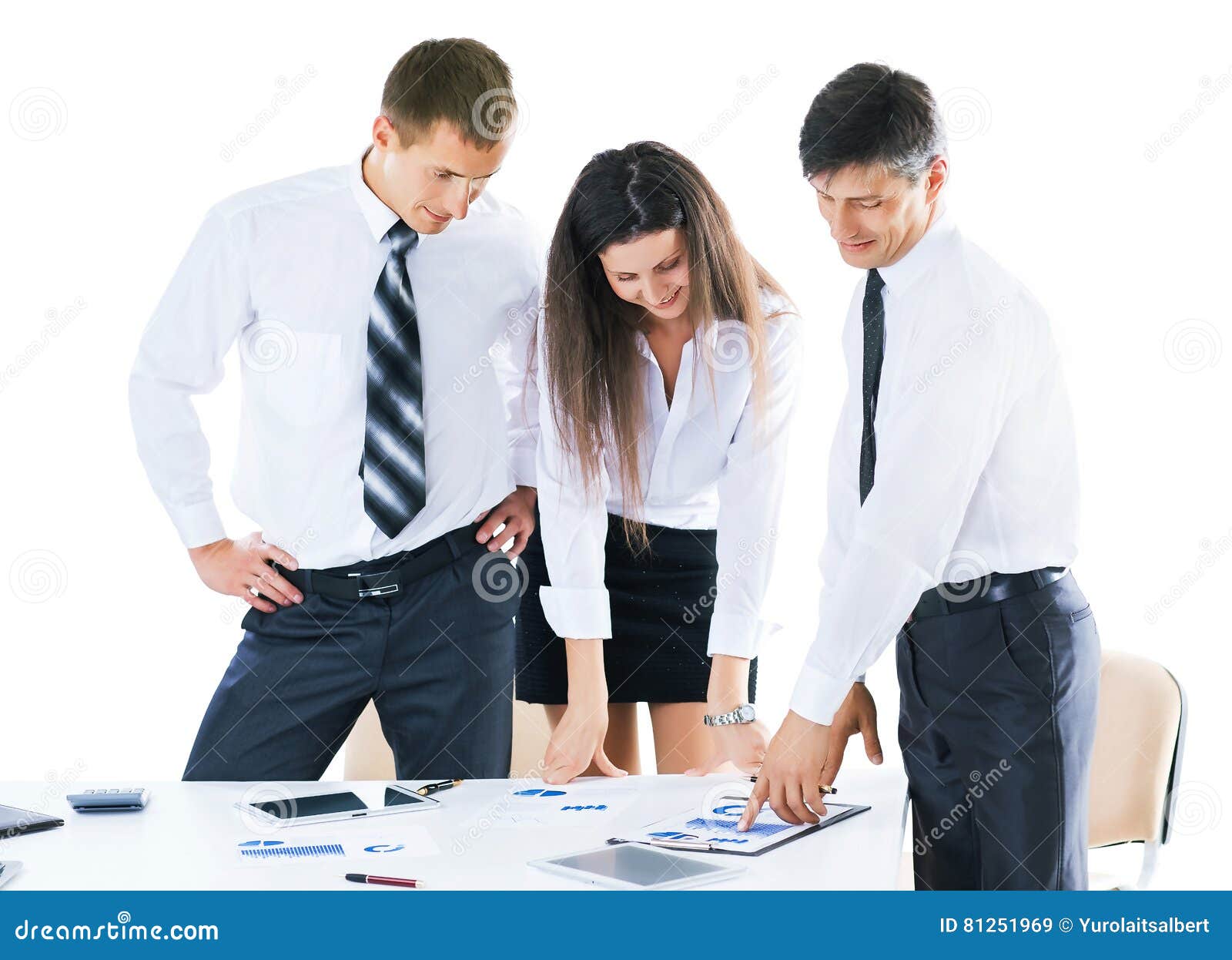 Serious Meeting of Business Men at the Office. Stock Image - Image of ...