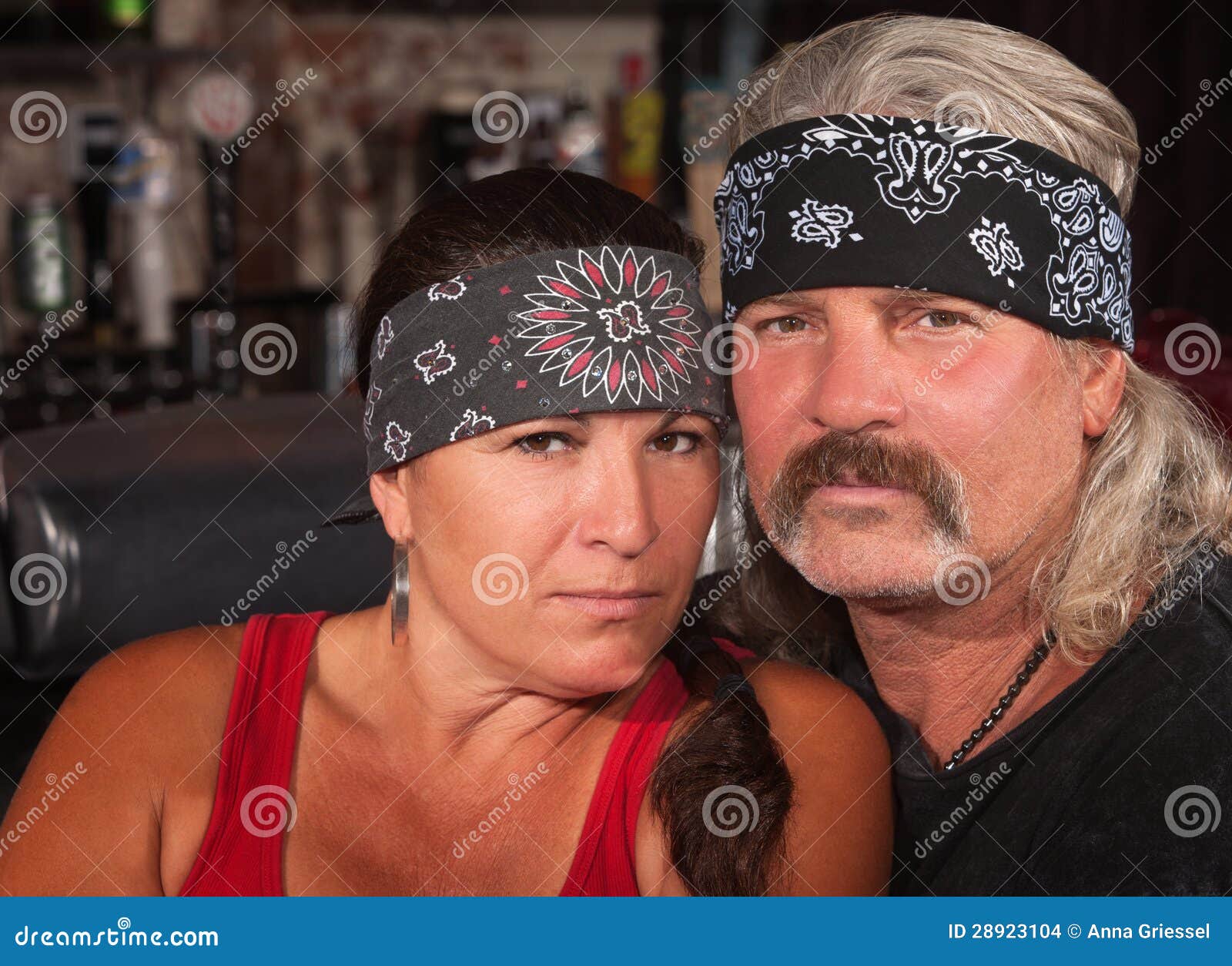 Serious Middle Aged Couple in Bar Stock Photo - Image of husband ...