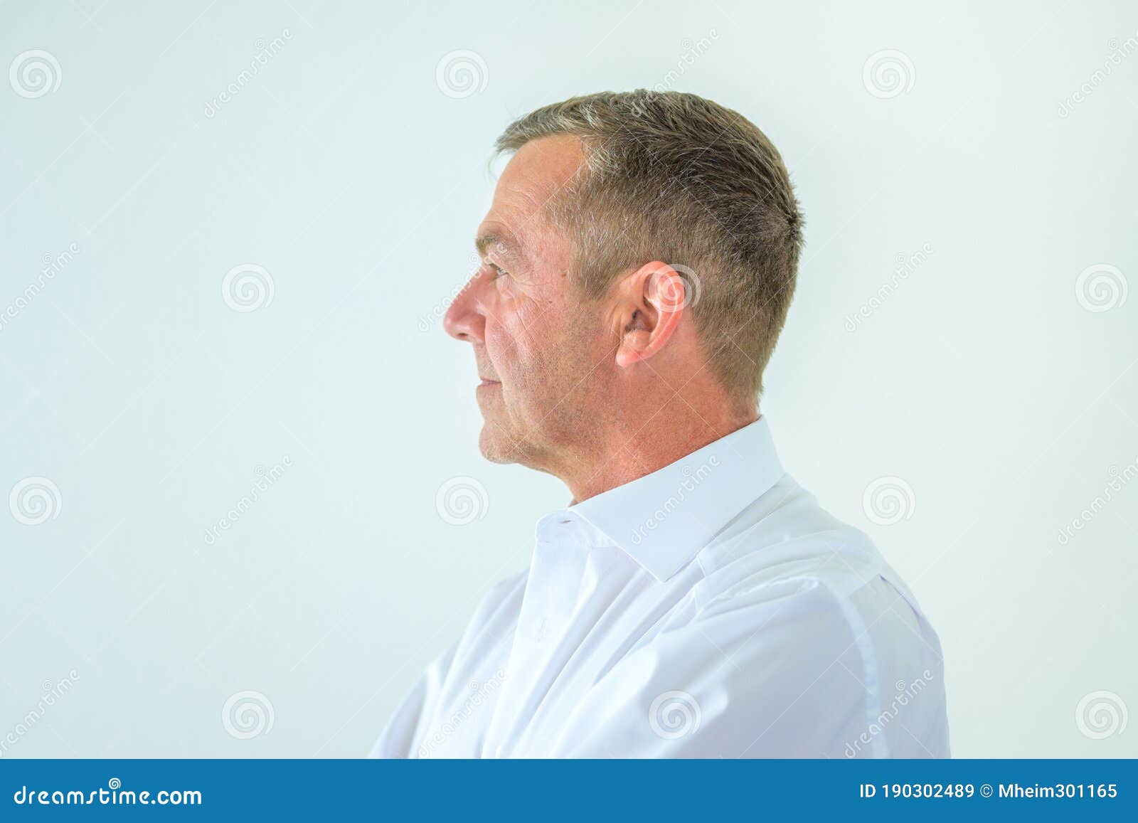 Serious Middle-aged Man with Deadpan Expression Stock Image - Image of ...