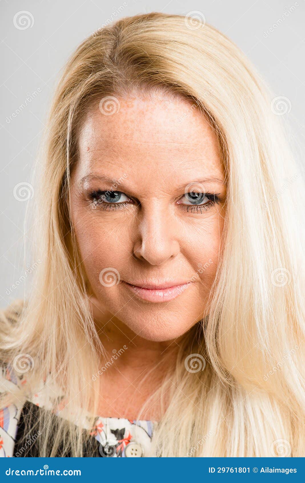 Serious Woman Portrait Real People High Definition Grey Background ...