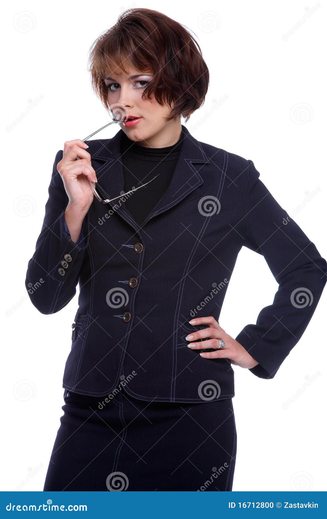 Serious model in glasses stock photo. Image of business - 16712800