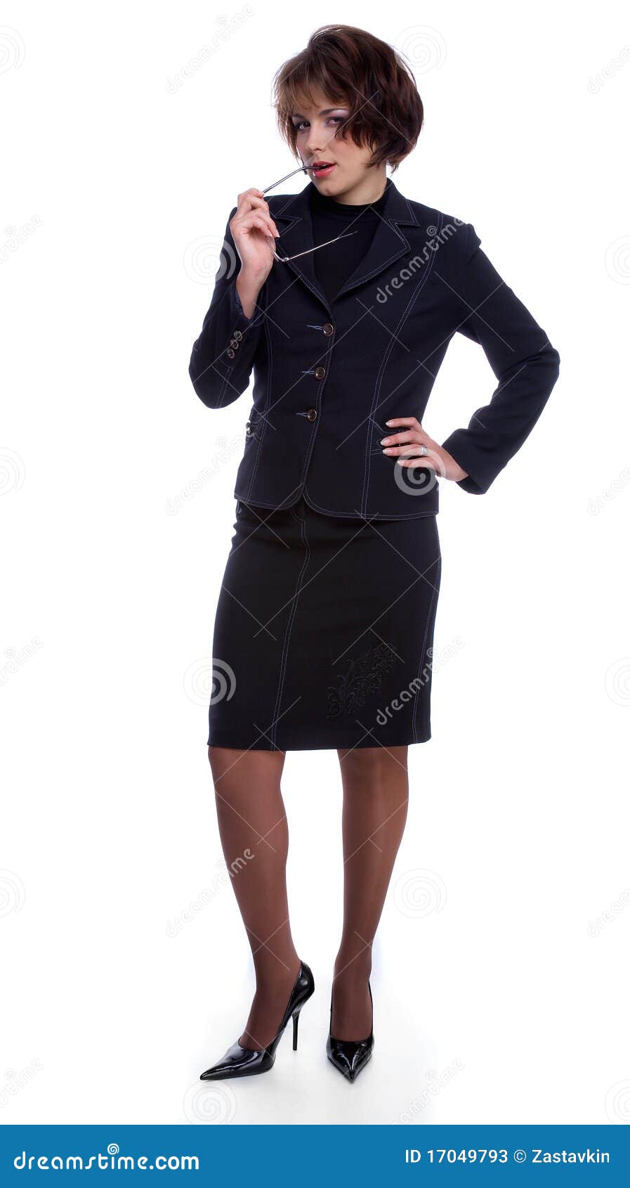 Serious model in glasses stock image. Image of women - 17049793