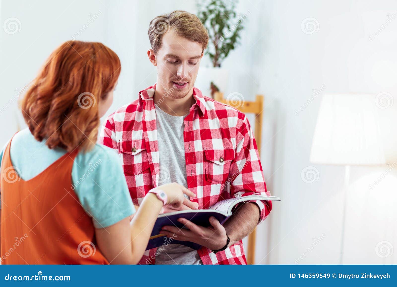 Serious Nice Man Looking at the Book Stock Image - Image of partner ...