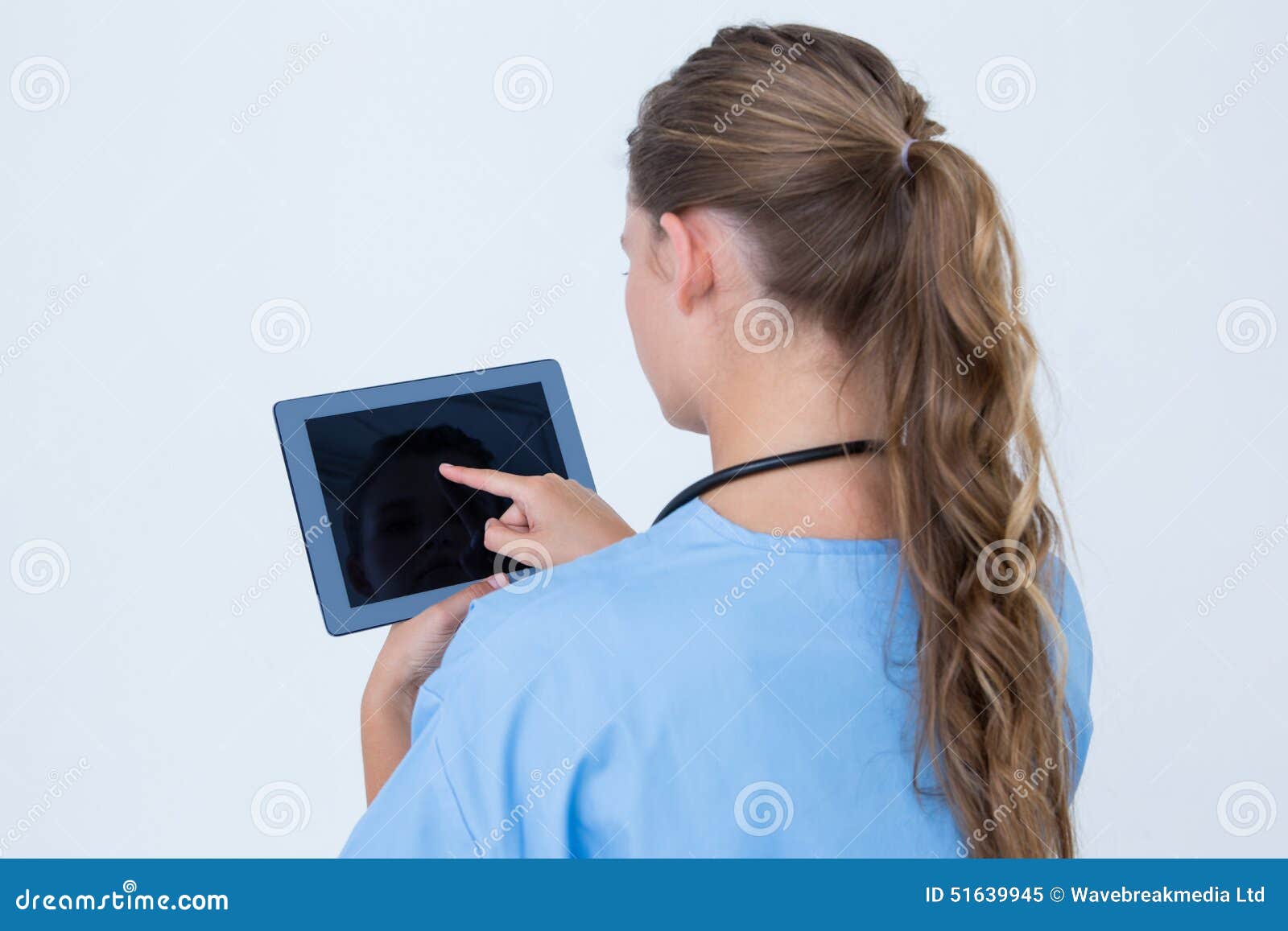 Serious Nurse Using Tablet Pc Stock Image - Image of specialist ...