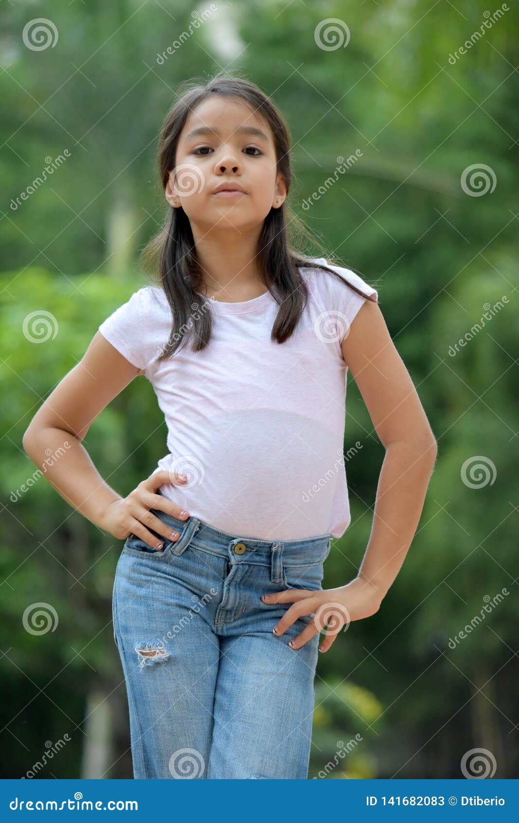 Serious Petite Diverse Person Standing Stock Image - Image of serious ...