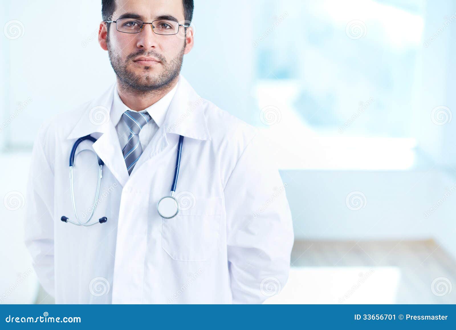 Serious physician stock image. Image of healthy, male - 33656701