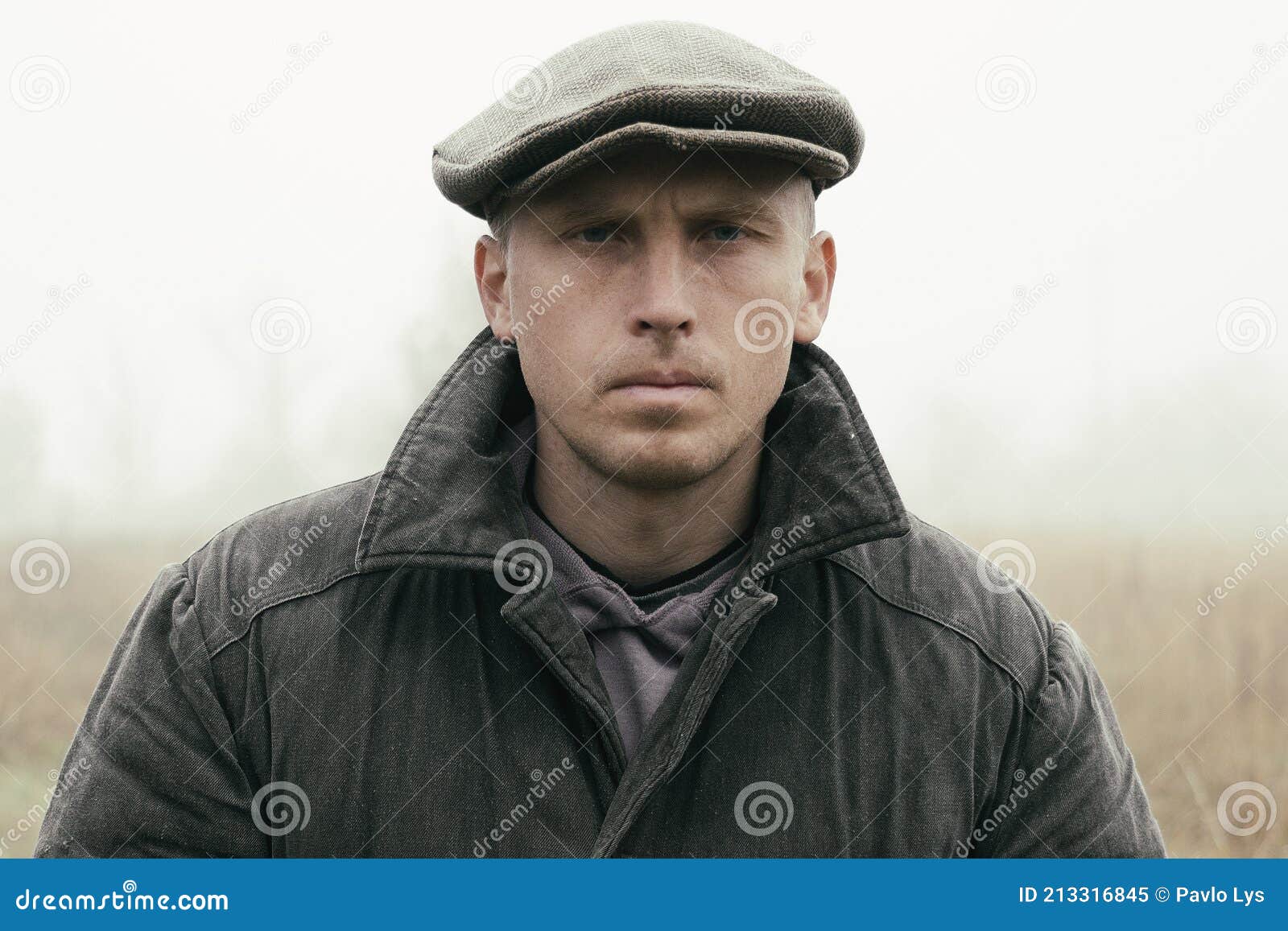 Serious Poor Man Portrait Closeup Stock Image - Image of thoughtful ...