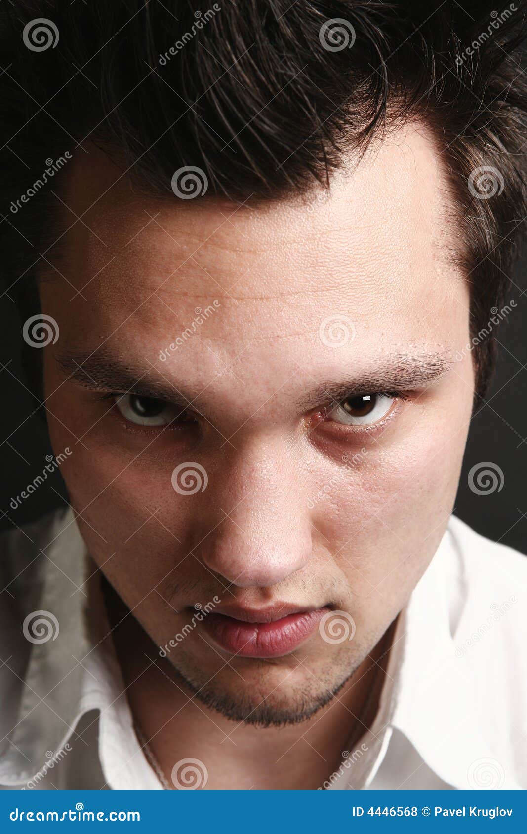 Serious portrait stock photo. Image of eyes, masculina - 4446568