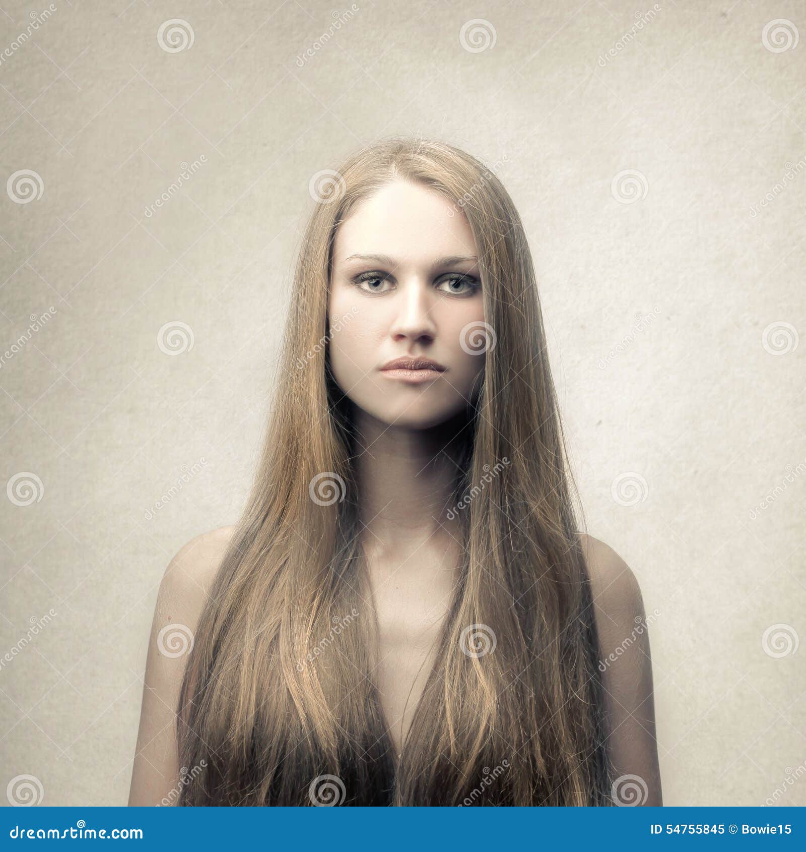 Serious portrait stock image. Image of blond, expression - 54755845
