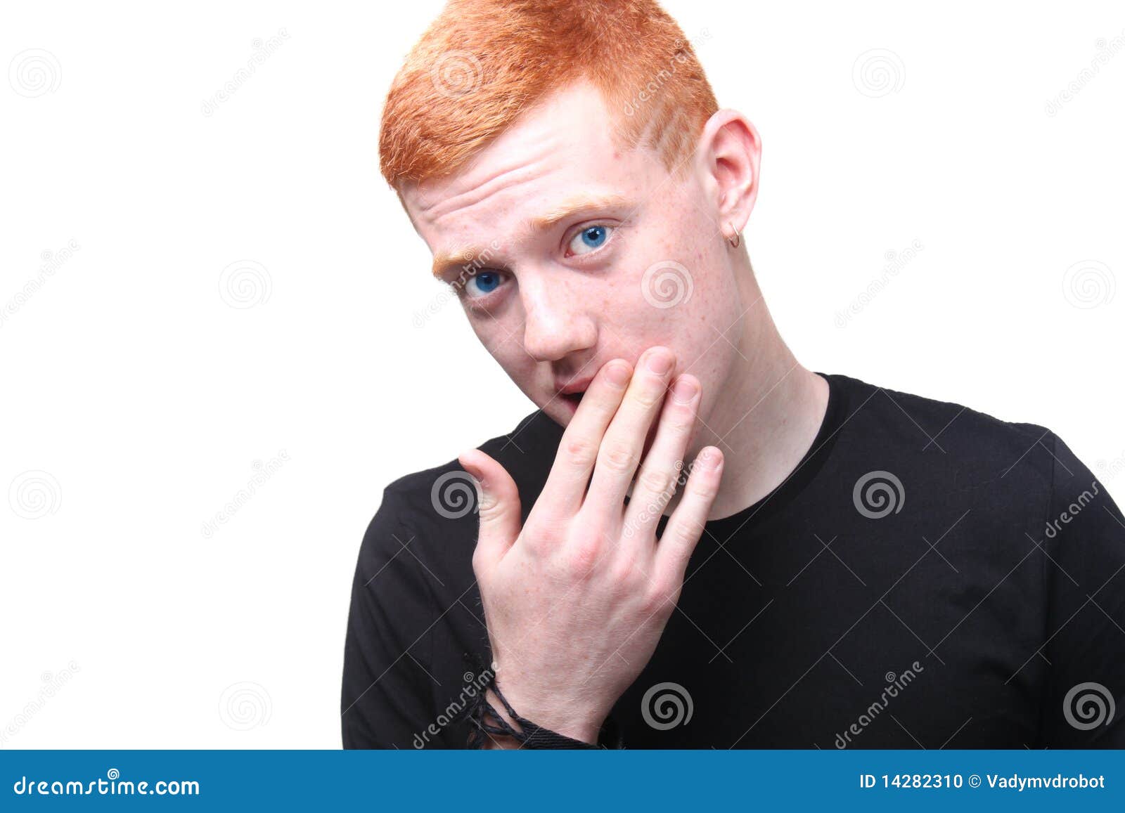 Serious redhead boy stock photo. Image of eyes, cute - 14282310