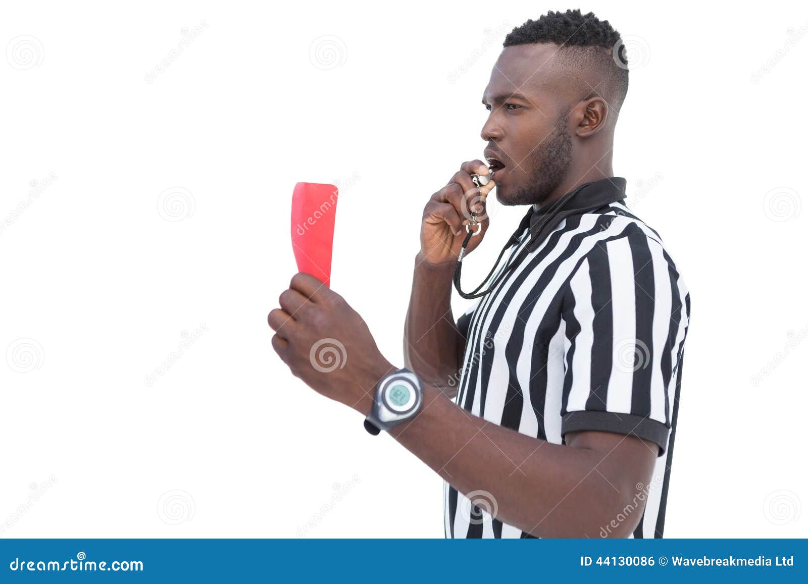 Serious Referee Showing Red Card Stock Photo - Image of serious ...