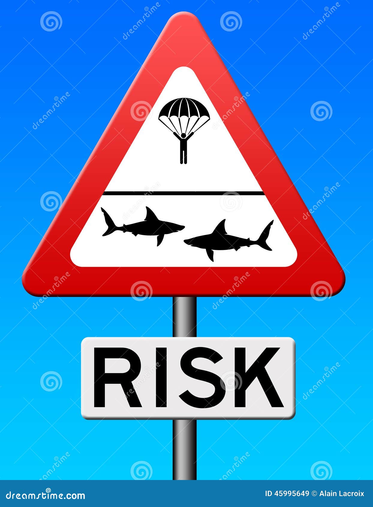 Serious risk stock illustration. Illustration of insured - 45995649