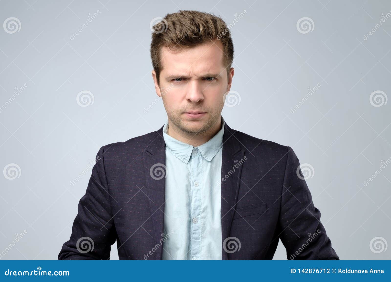 Serious Self Confident Young Businessman in Suit Stock Photo - Image of ...