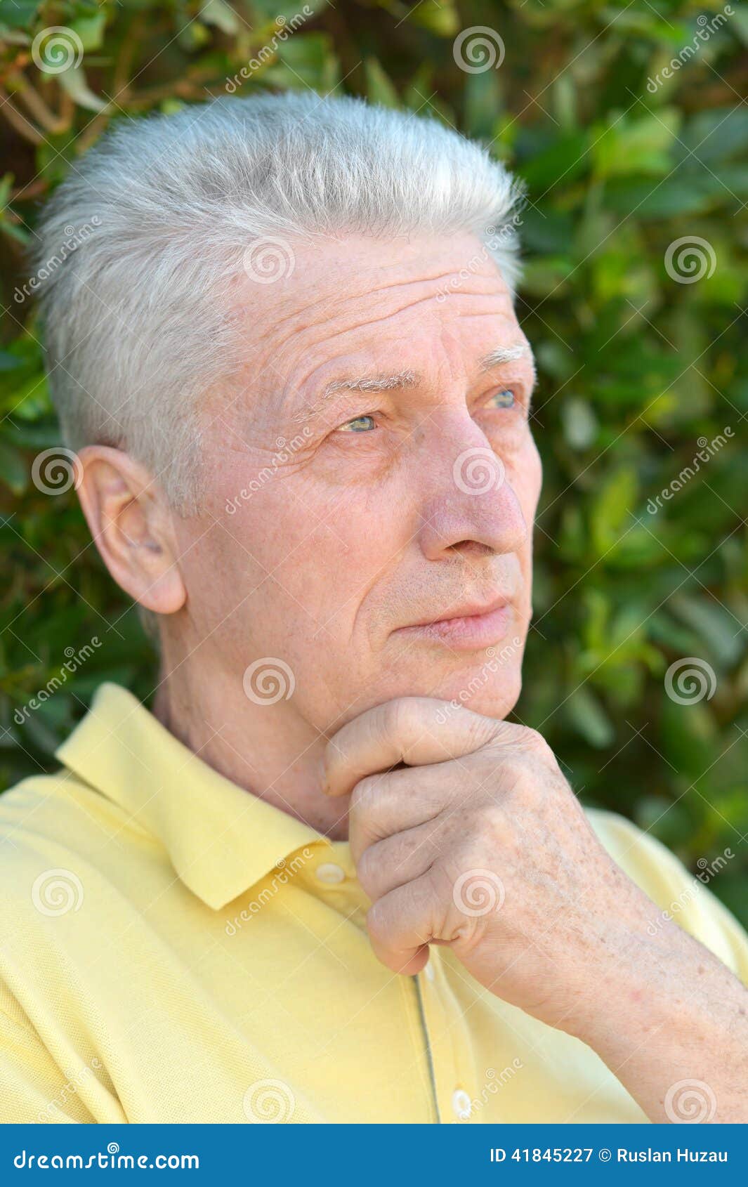 Serious senior man stock image. Image of think, bright - 41845227