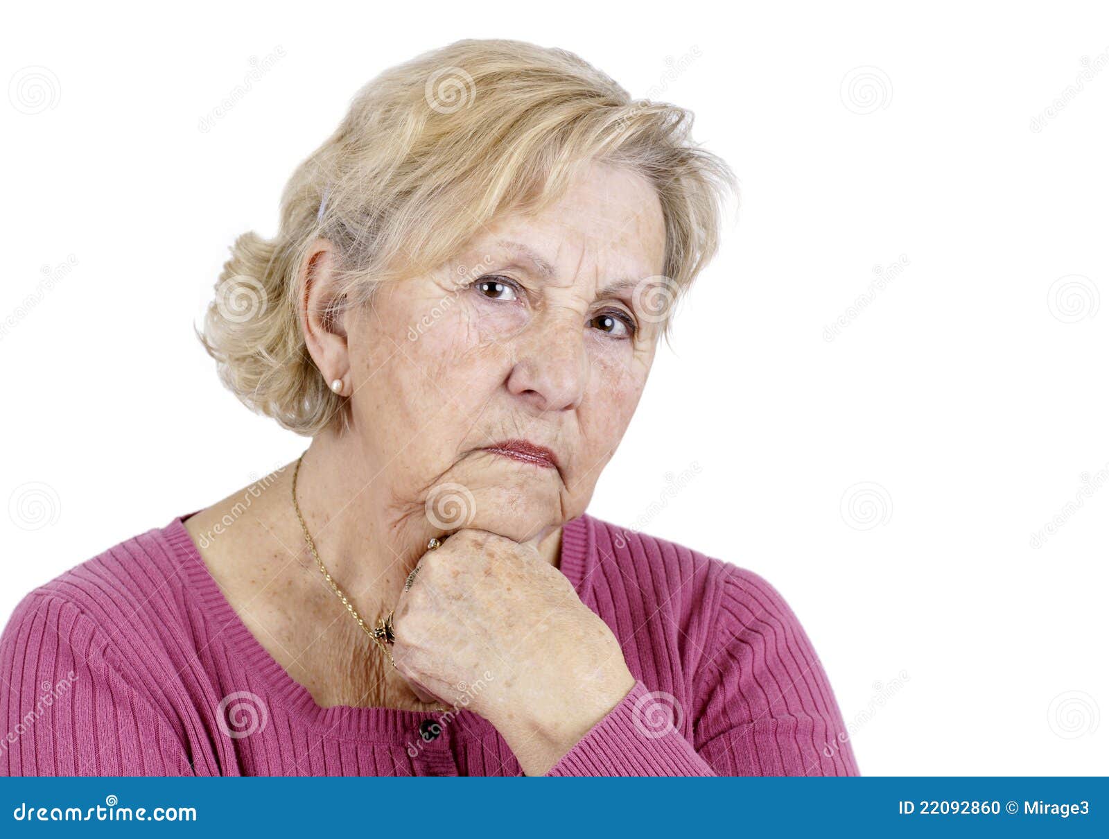 Serious senior woman stock photo. Image of human, expression - 22092860