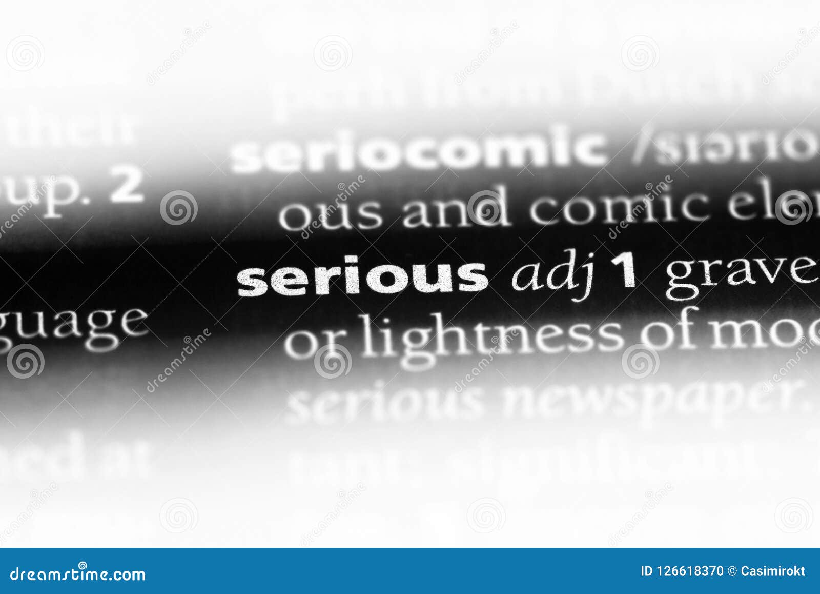 Serious stock photo. Image of definition, macro, idea - 126618370