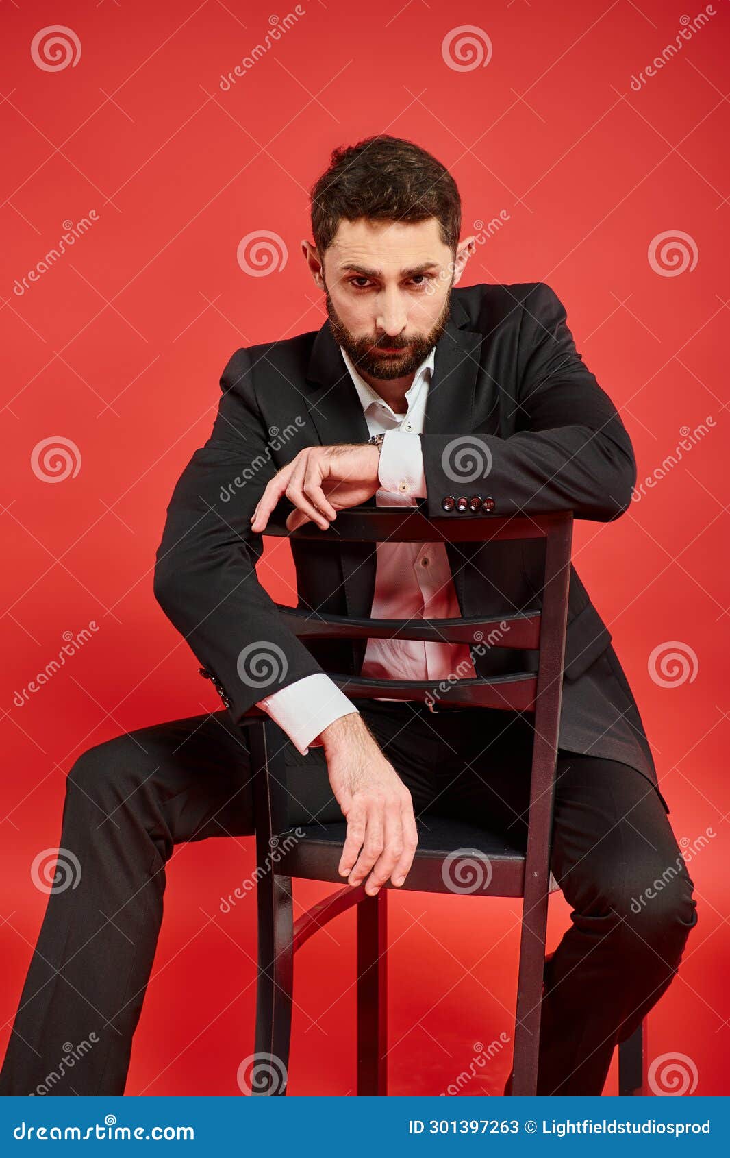 Serious Sharp-dressed Man Sitting on Stock Image - Image of welldressed ...
