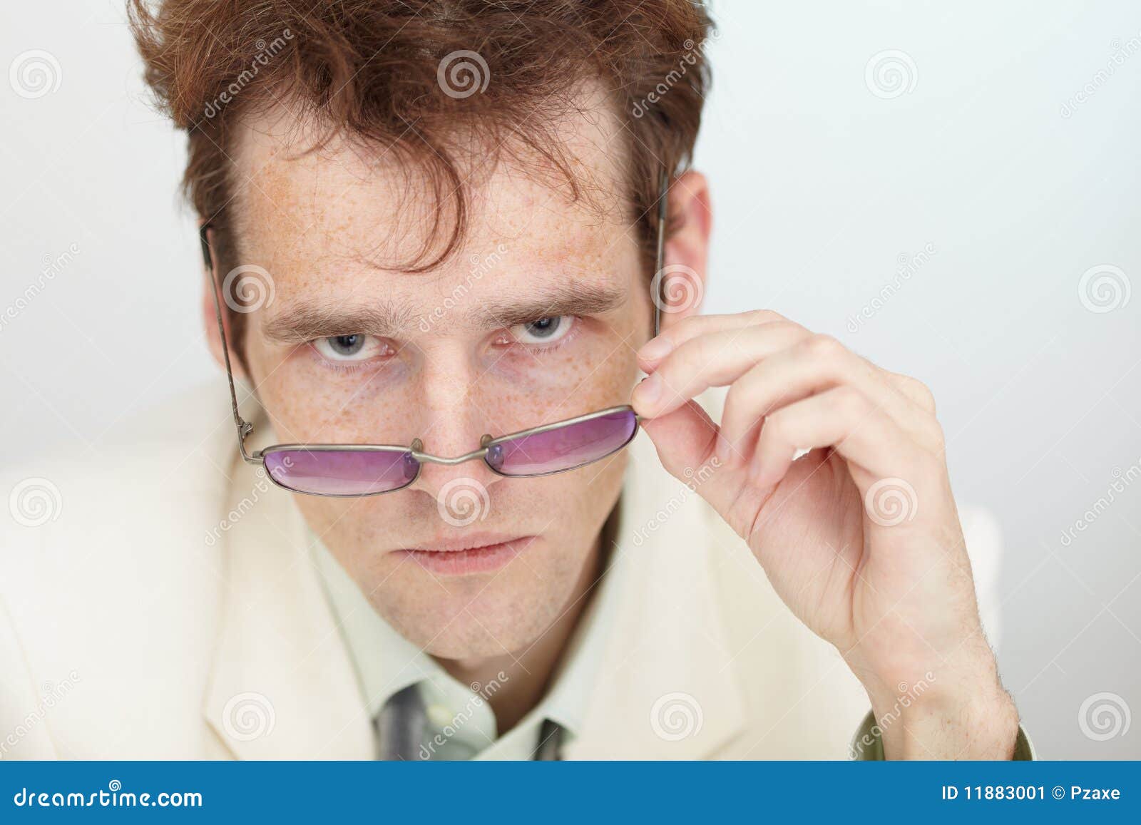 Serious Sight of Young Man Close Up Stock Image - Image of horizontal ...