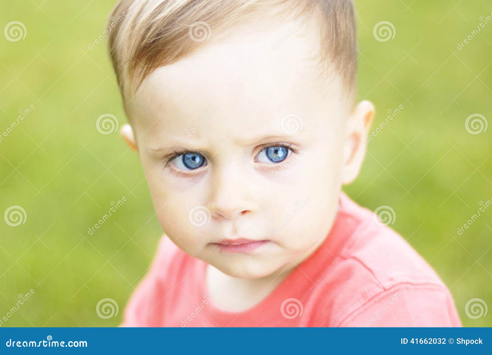 Serious small boy stock photo. Image of portrait, peaceful - 41662032