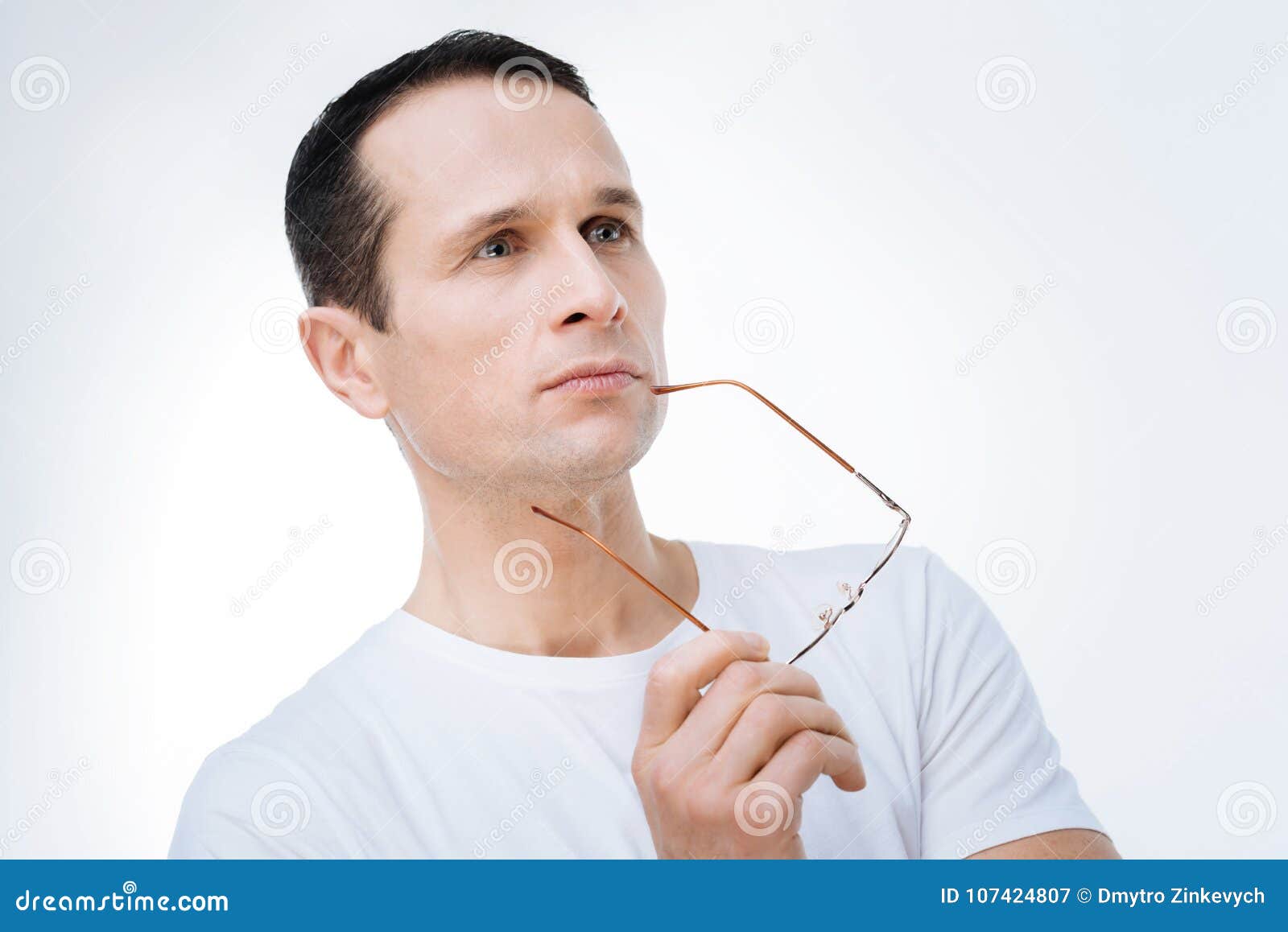 Serious Smart Man Looking for a Solution To a Problem Stock Image ...