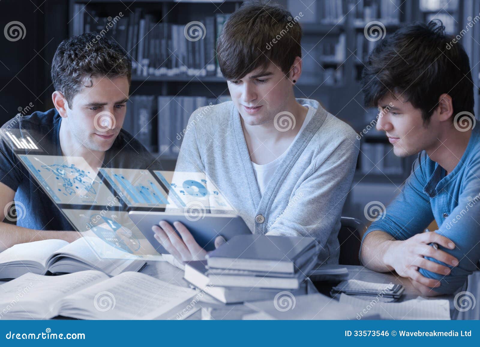 Serious Students Working on Their Digital Tablet Pc Stock Photo - Image ...