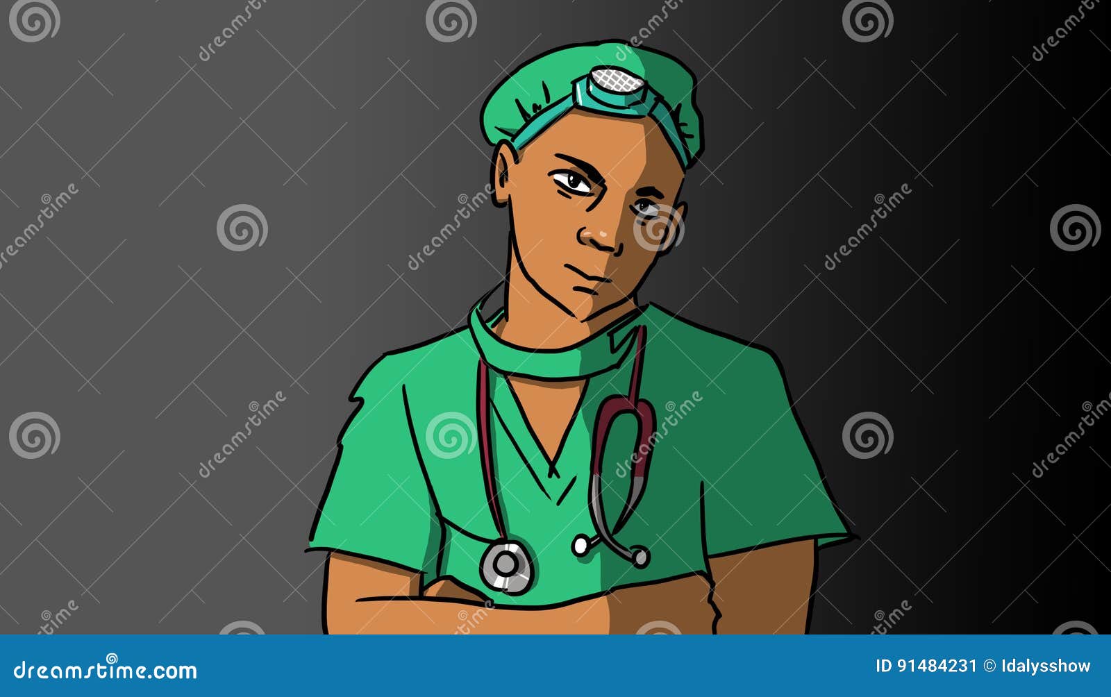 Serious Surgeon, Illustration Stock Illustration - Illustration of ...