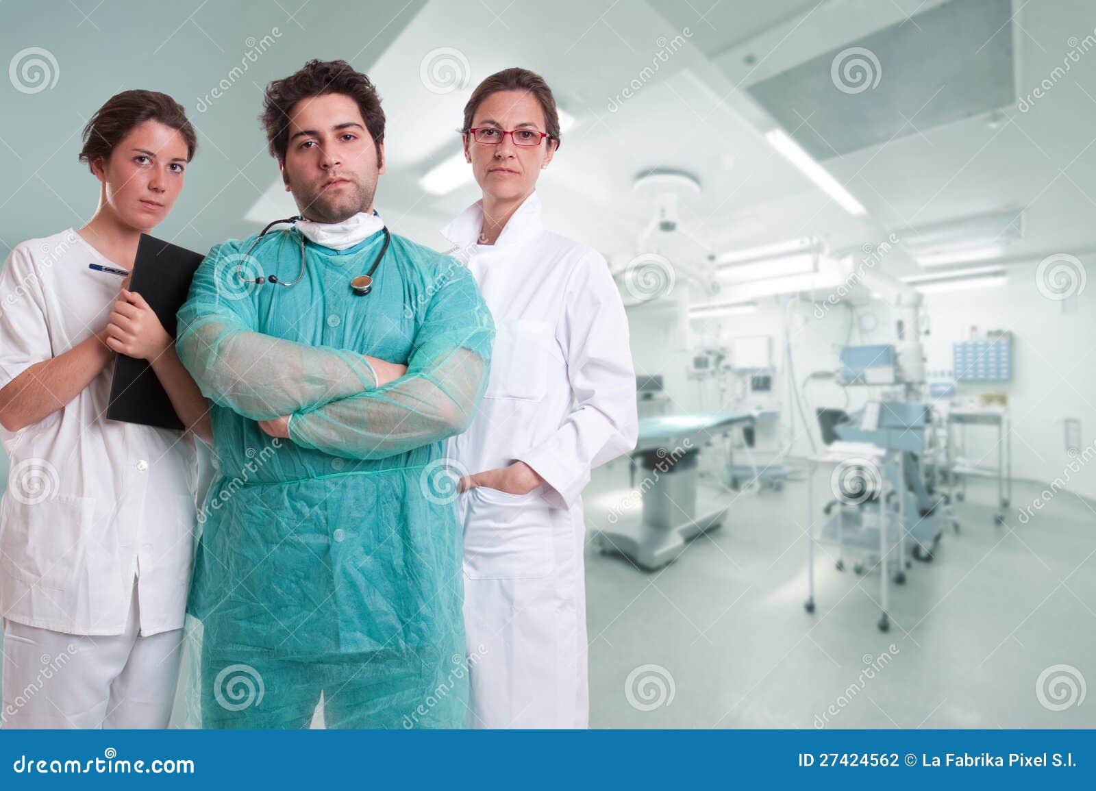 Serious surgery team stock photo. Image of male, woman - 27424562