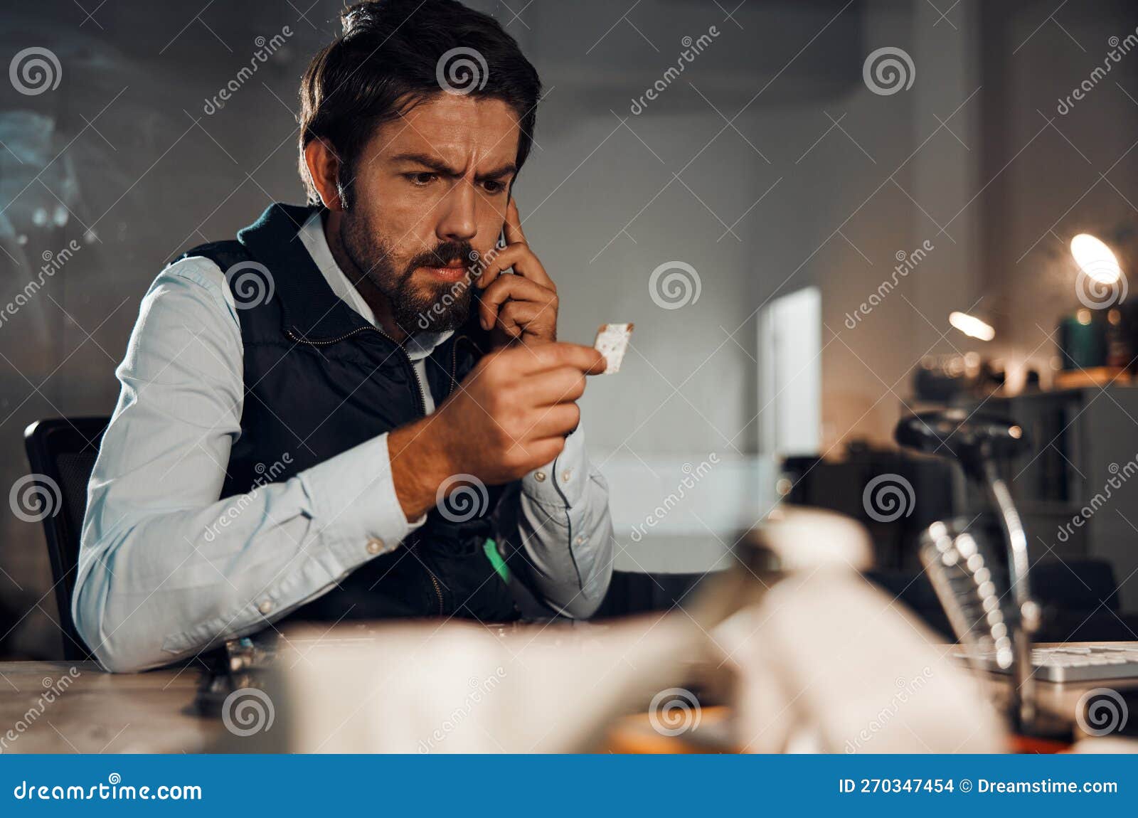 Serious, Technician and Engineering with Man and Chip for Technology ...