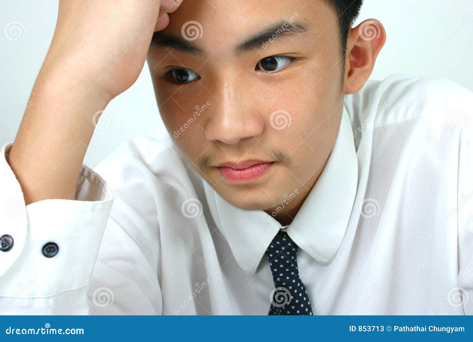 Serious thinking stock image. Image of hard, asia, accomplishment - 853713