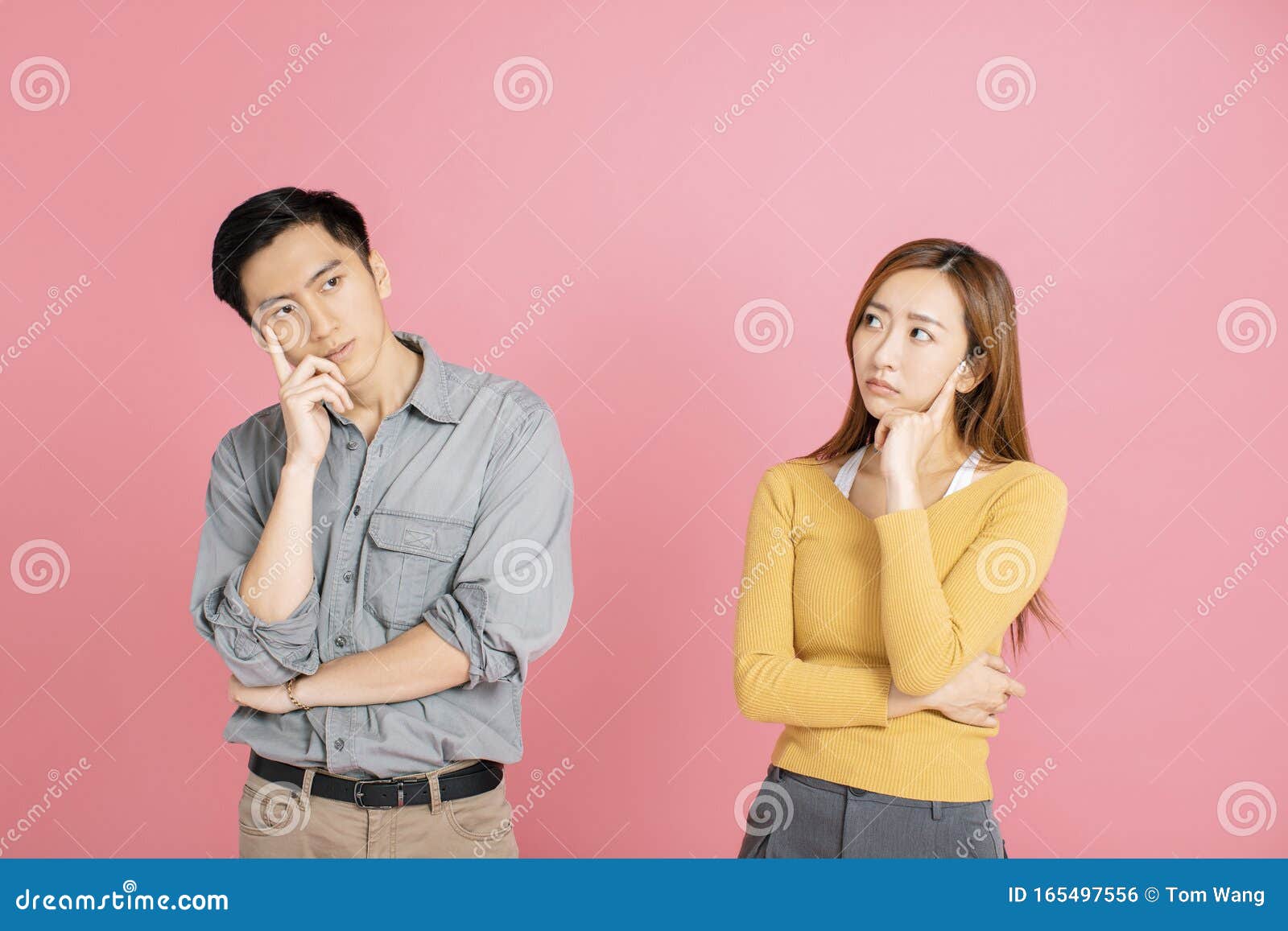 Serious Thinking Young Loving Couple Stock Photo - Image of person ...