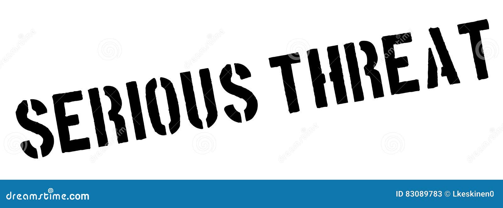Serious Threat Black Rubber Stamp on White Stock Illustration ...