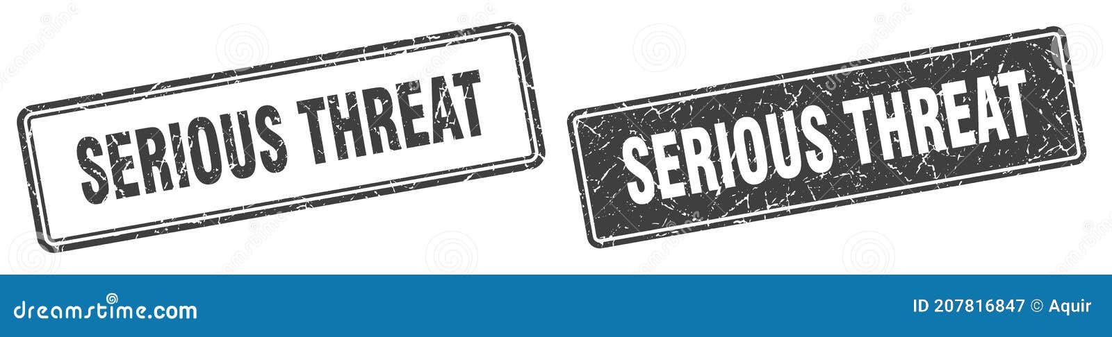 Serious Threat Stamp Set. Serious Threat Square Grunge Sign Stock ...