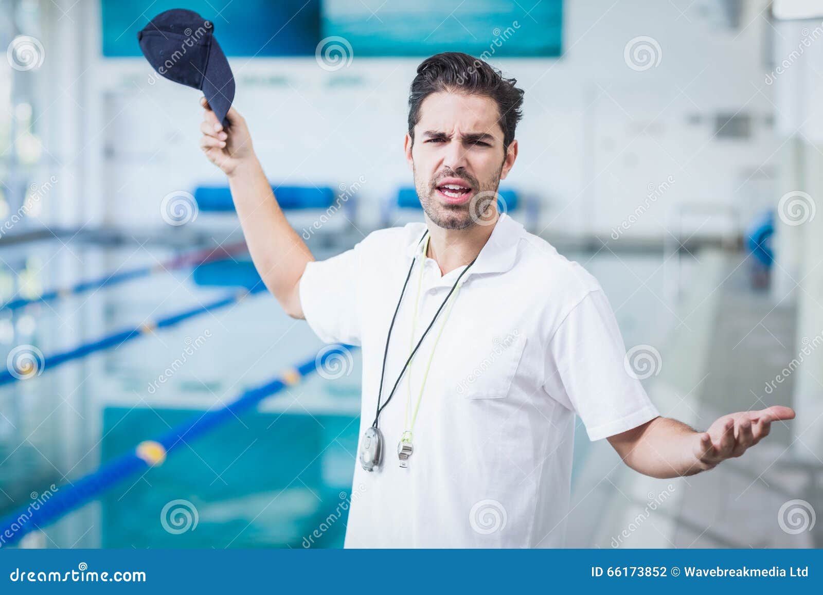 Serious Trainer Angry at Someone Stock Photo - Image of person ...