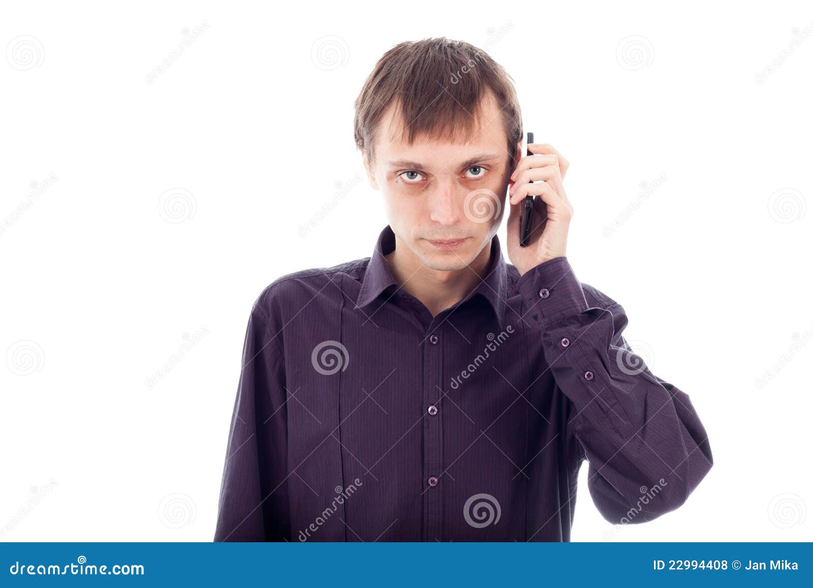 Serious Weirdo Man on the Phone Stock Photo - Image of phone, gesture ...