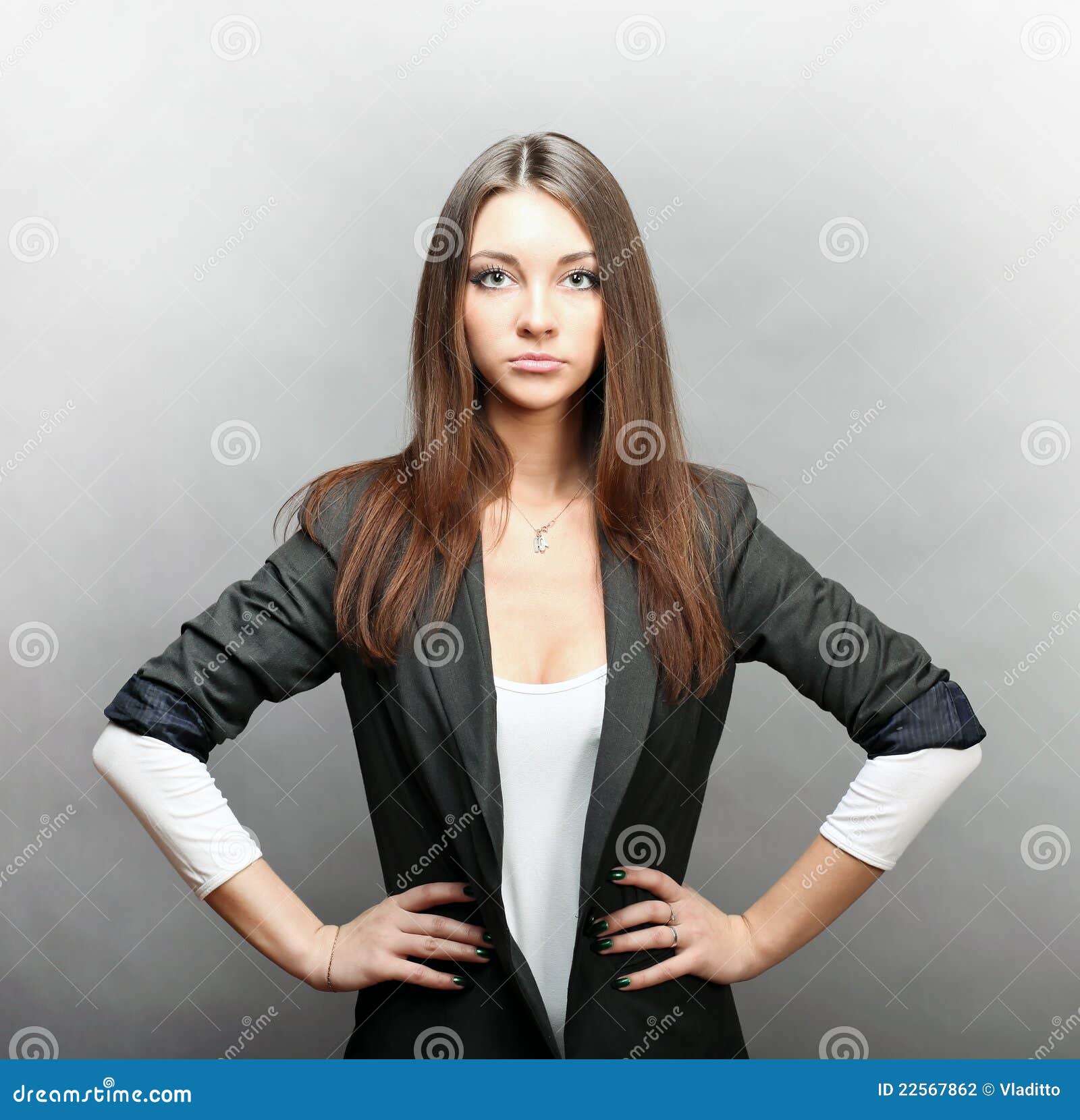Serious woman in business stock photo. Image of people - 22567862