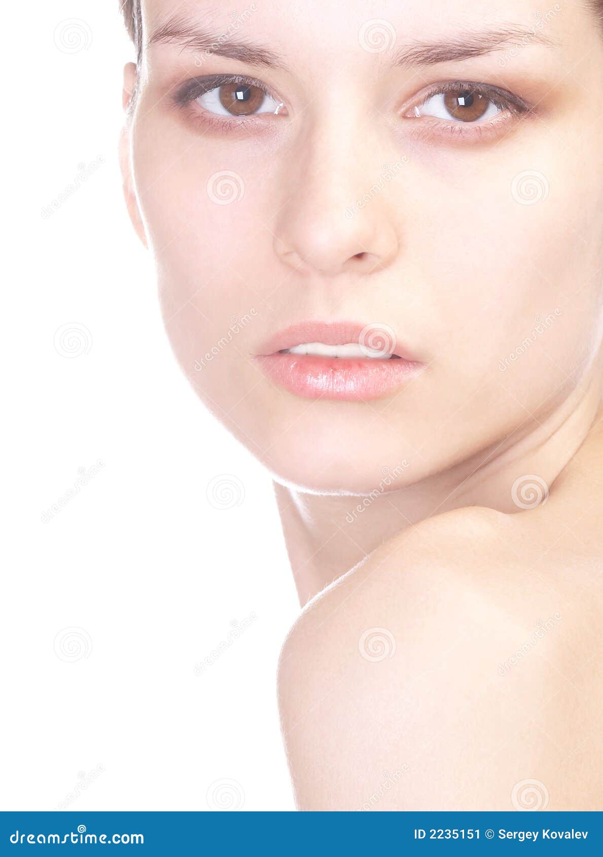 Serious woman closeup stock image. Image of beautiful - 2235151