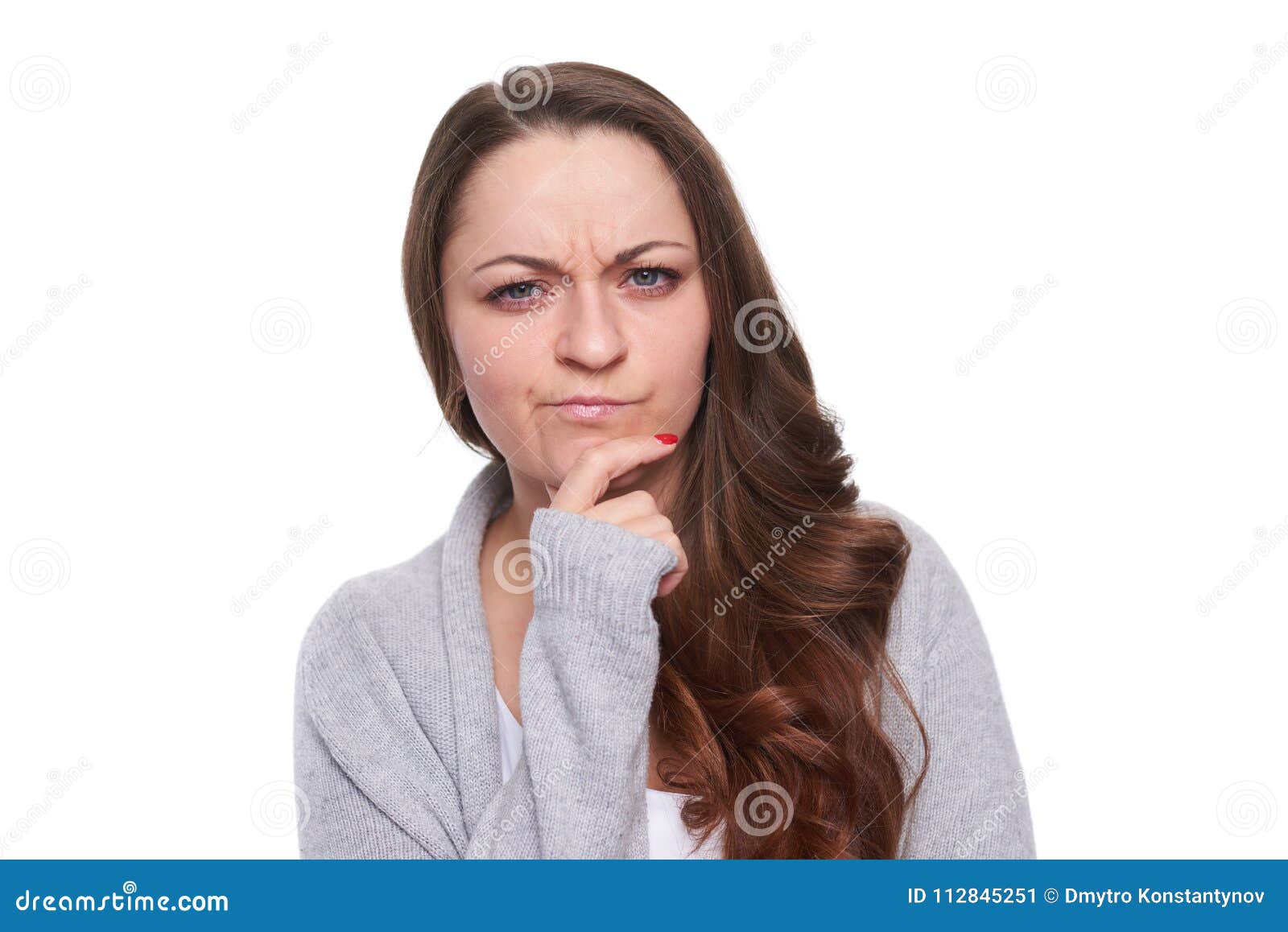 Serious Woman Looking in Camera Stock Image - Image of long, people ...