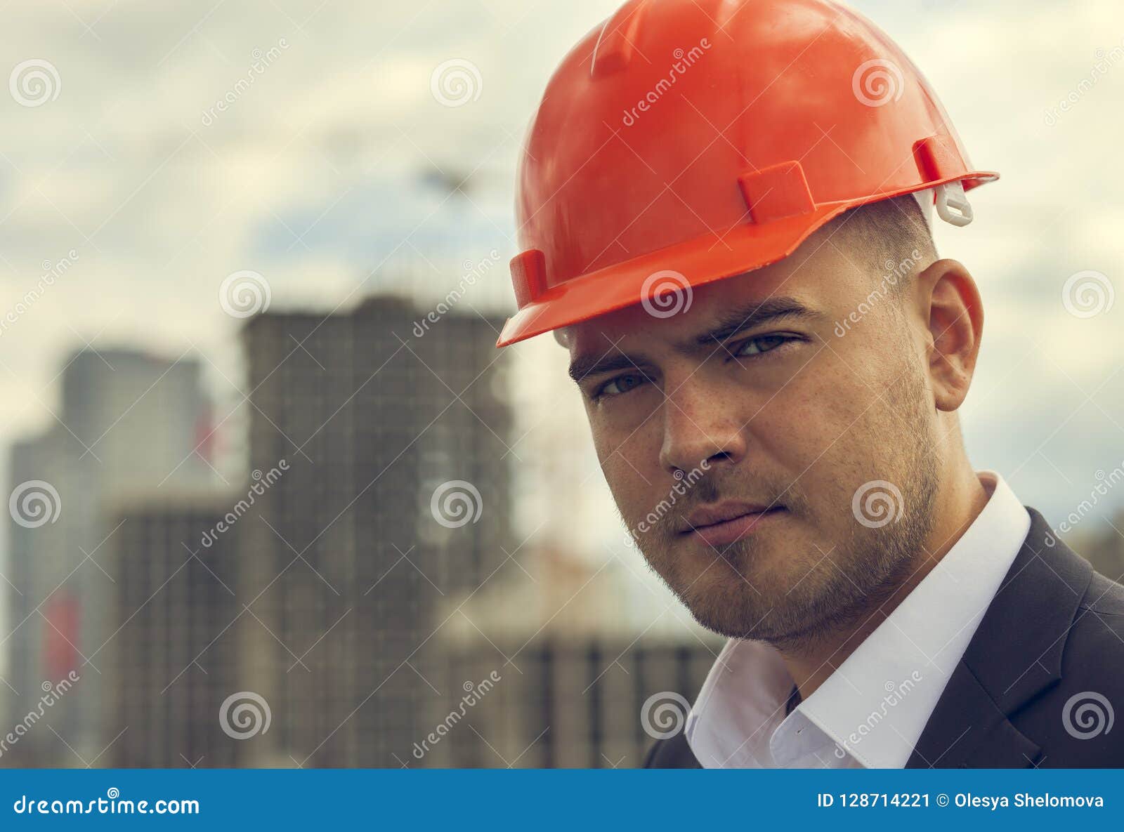 Confident Construction Worker Stock Image - Image of constructor, male ...