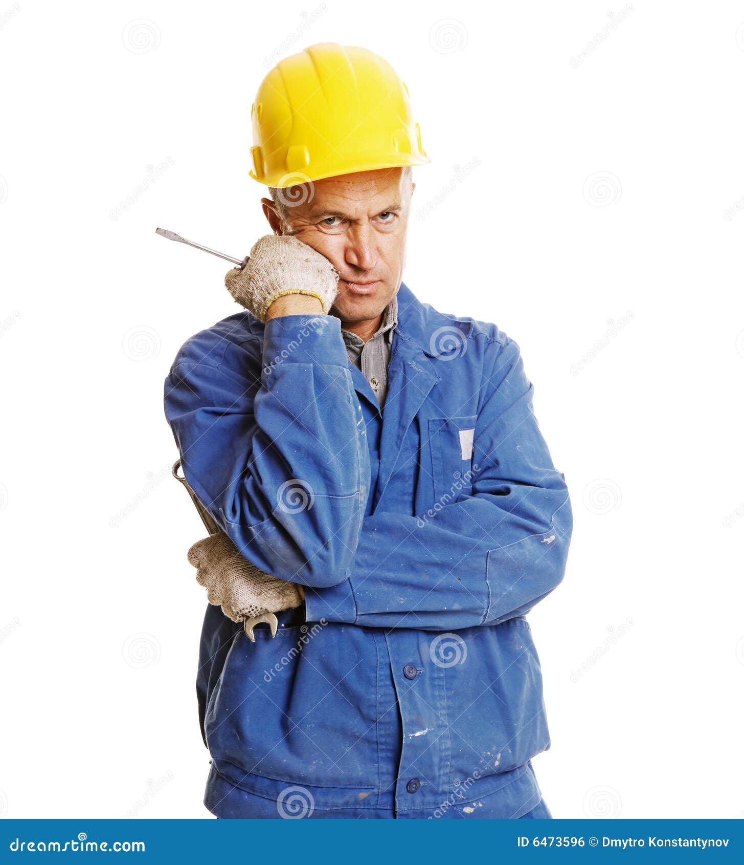Serious Worker Looking at Camera Stock Photo - Image of caucasian ...