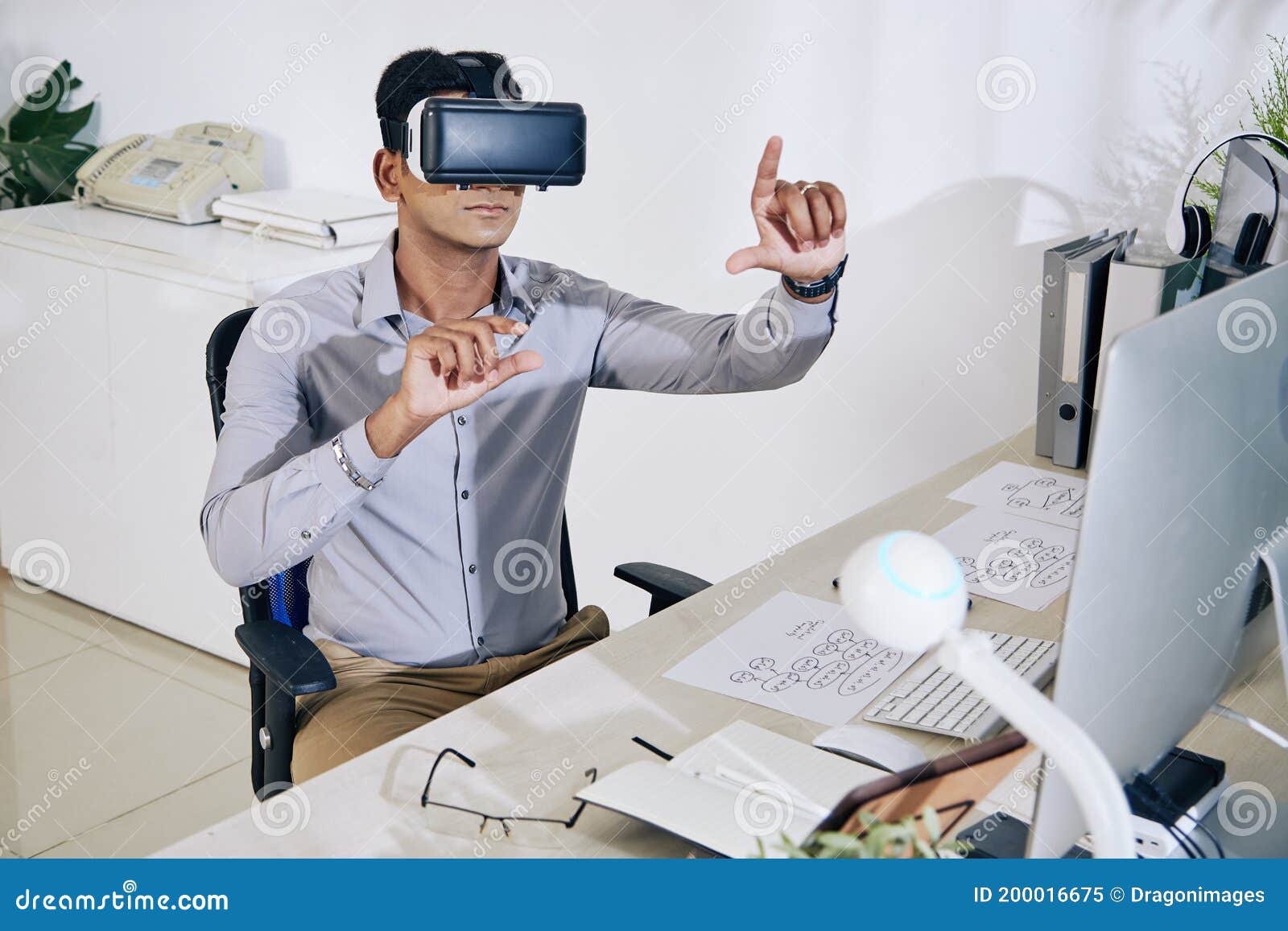 Programmer Testing Virtual Interface Stock Image - Image of manager ...