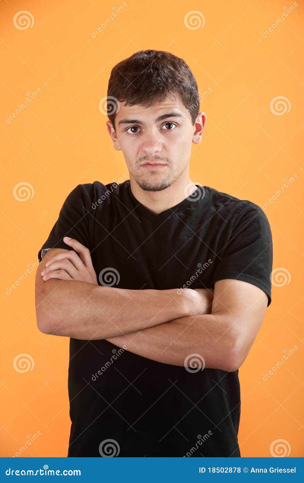 Serious Young Man stock photo. Image of hard, beard, latino - 18502878