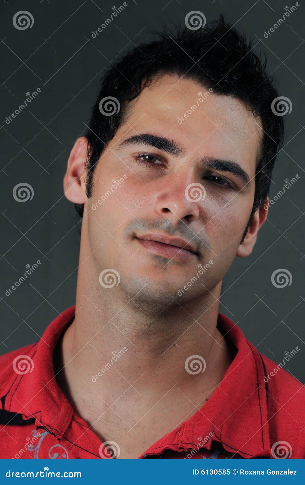Serious young man stock image. Image of close, casual - 6130585