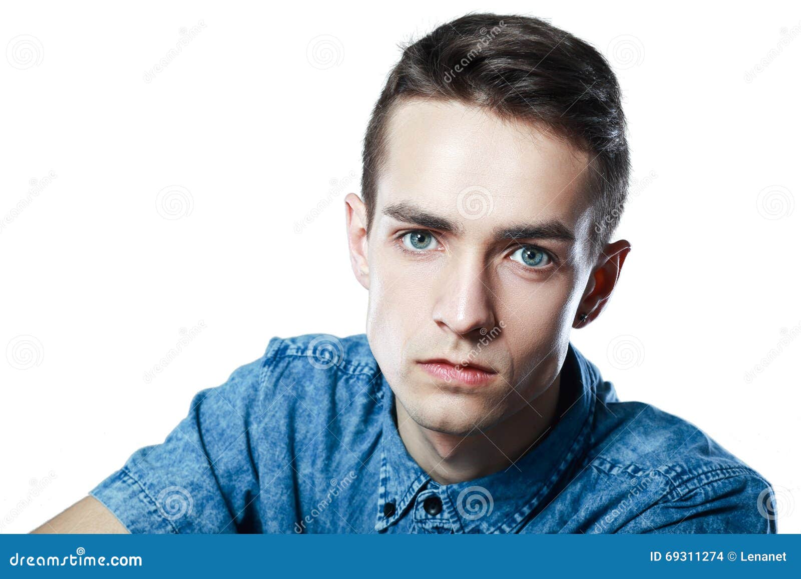 Serious young man stock photo. Image of dark, isolated - 69311274