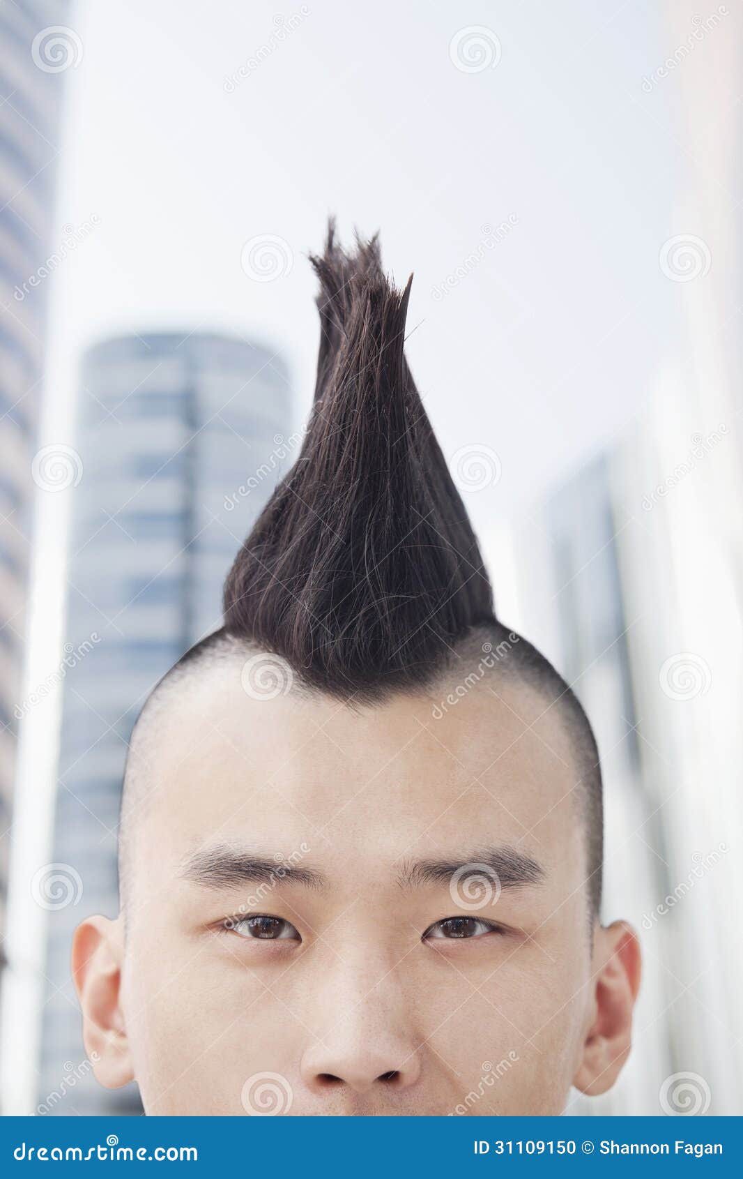 Serious Young Man with Mohawk Close-up, Portrait Stock Photo - Image of ...