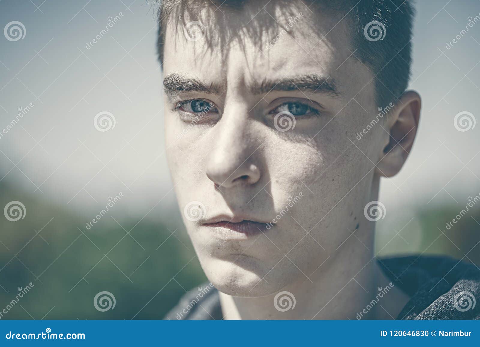 Serious young man stock photo. Image of problem, confused - 120646830
